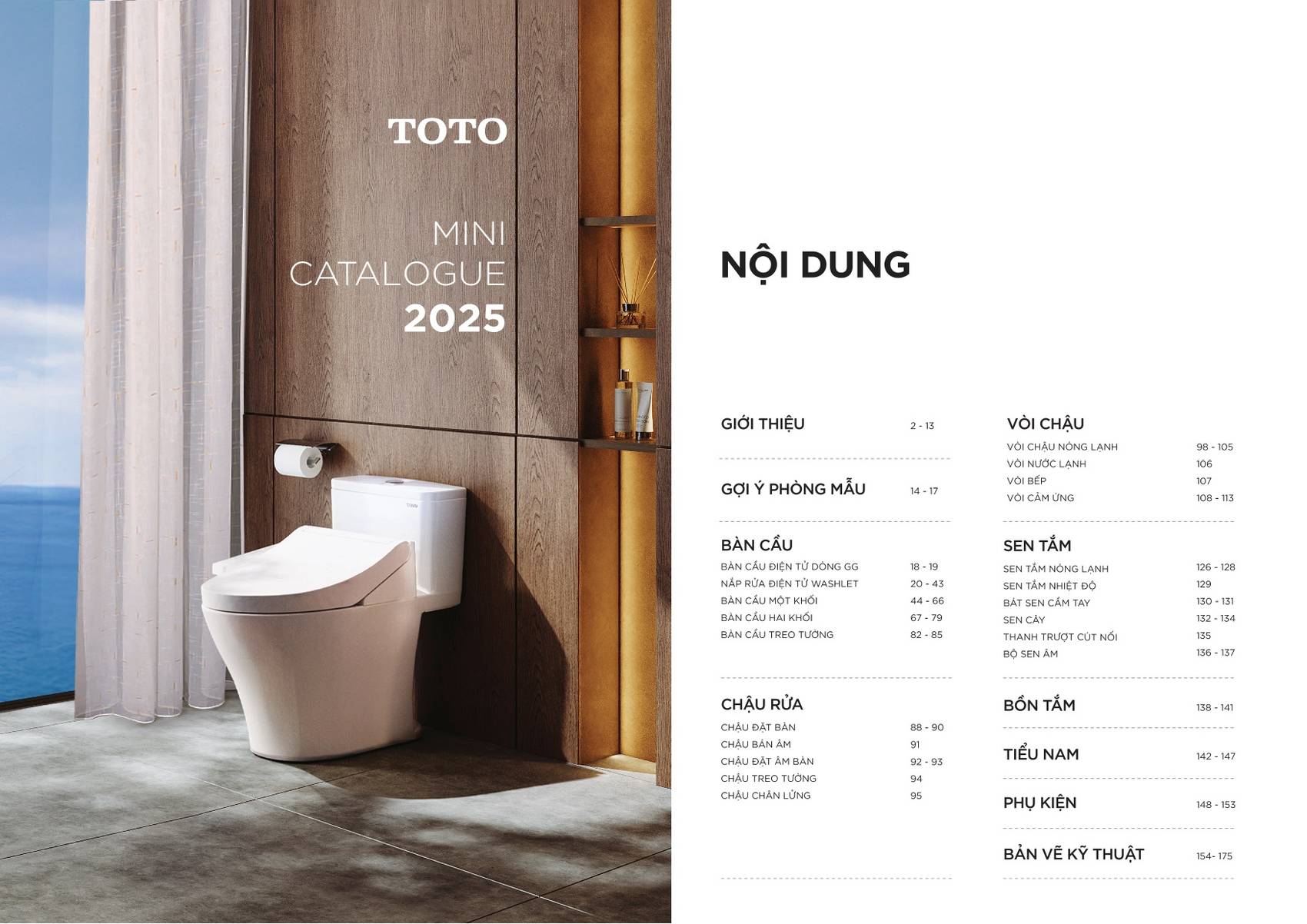 Toto 2025, Bảng giá 2025, Thiết bị vệ sinh TOTo, Bảng giá TOTO, Catalogue Toto, Toto Bình Dương ...